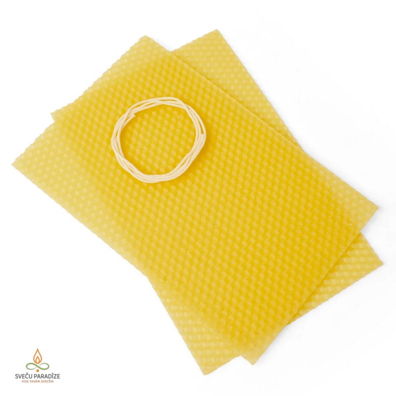 Beeswax candle rolling set, large