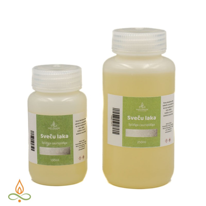 Candle varnish, transparent, glossy